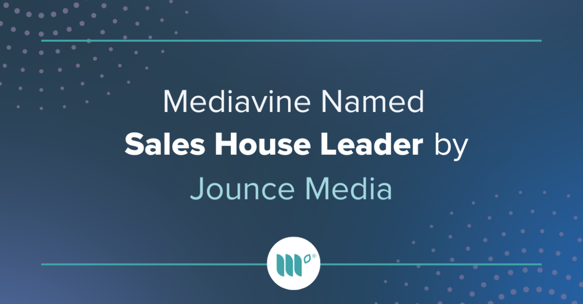 Mediavine Named Leading Sales House by Jounce Media - Mediavine